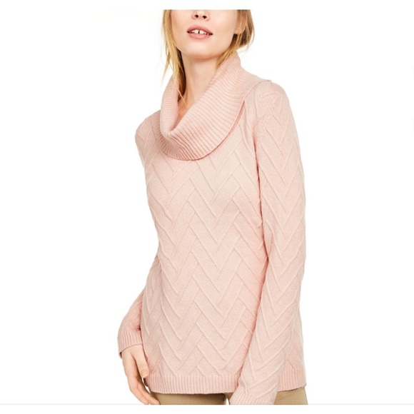 Calvin Klein | Sweaters | Nwt Calvin Klein Herringbone Cowlneck Light ...
